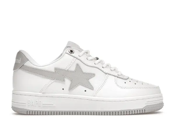 BAPE A Bathing Ape Bapesta Jjjjound Sneakers - White/grey