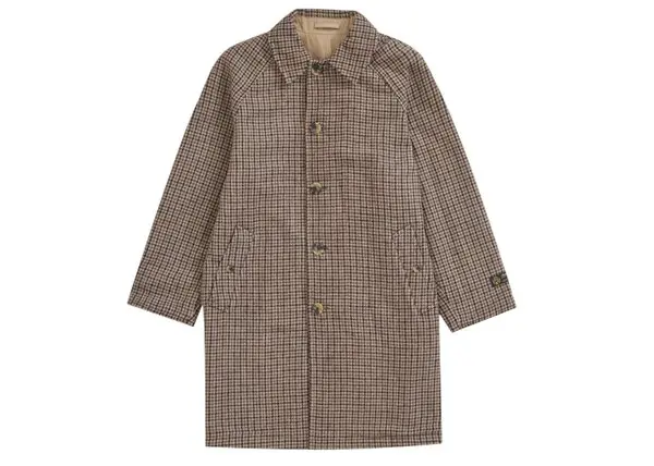 Supreme Reversible Houndstooth Overcoat - Tan