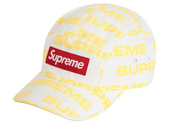 Supreme Reactive Print Camp Cap - White
