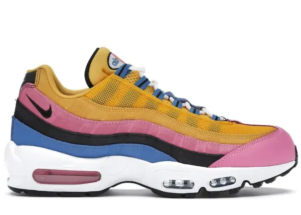Nike Air Max 95 Suede Sneakers - Yellow/blue/pink
