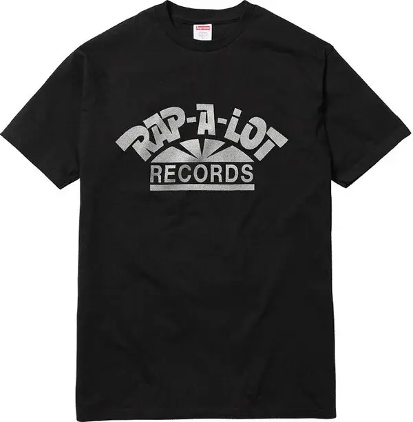 Supreme Rap A Lot Records Tee Shirt - Black