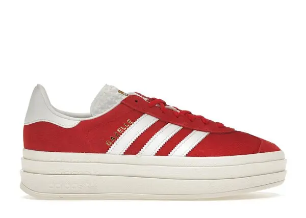 Adidas Gazelle Bold Sneakers - Red/cloud White/gold Metallic