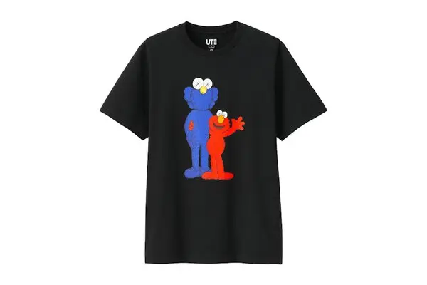 KAWS X Uniqlo X Sesame Street Bff Elmo Tee - Black