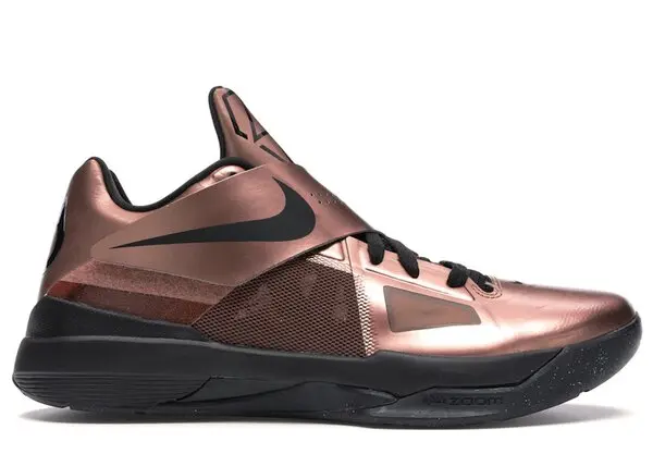 Nike Kd 4 Christmas Sneakers - Metallic Bronze/black/challenge Red