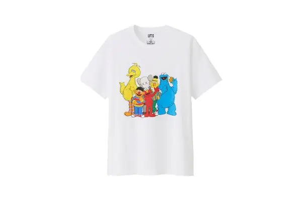 KAWS X Uniqlo X Sesame Street Group #2 Tee Shirt - White