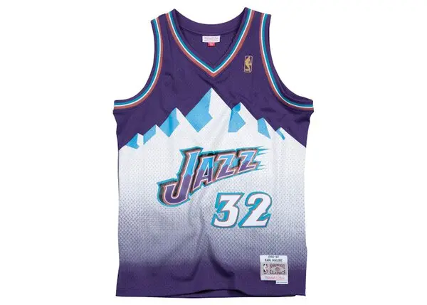 Mitchell & Ness Utah Jazz Road 1996-97 Karl Malone Swingman Jersey - Purple
