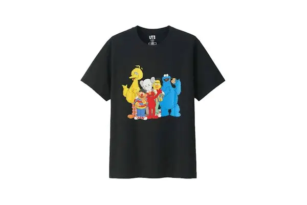 KAWS X Uniqlo X Sesame Street Group 2 Tee - Black