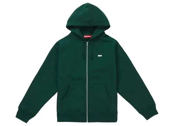 Supreme Reflective Small Box Zip Up Sweatshirt - Dark Green