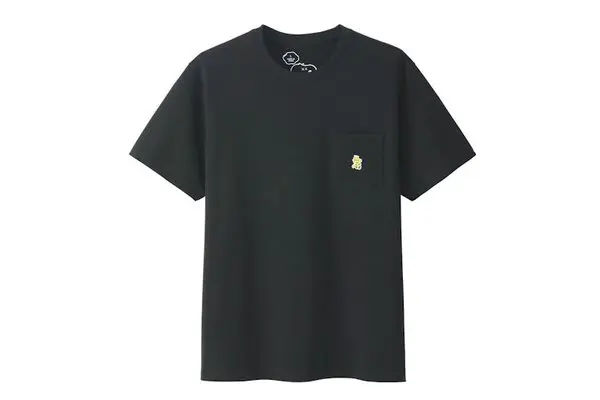 KAWS X Uniqlo X Peanuts Woodstock Pocket Tee Shirt - Black