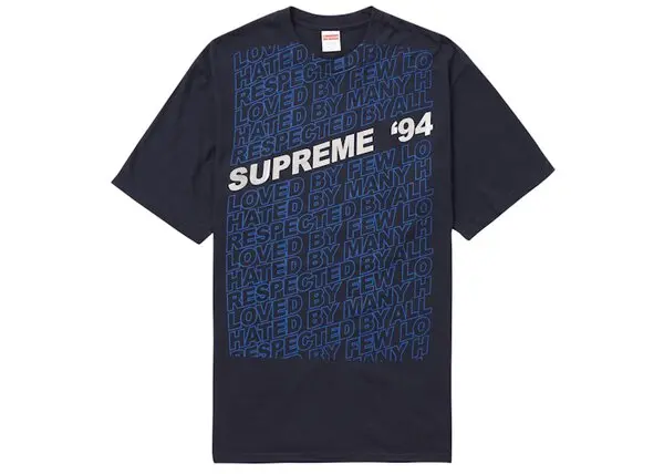 Supreme Respected Tee Shirt - Navy Blue