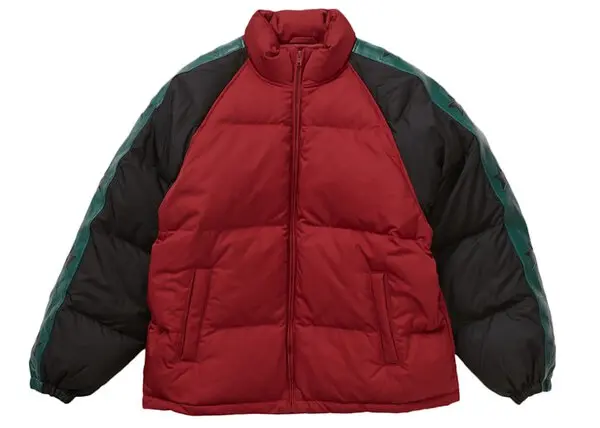 Supreme Star Sleeve Puffer Jacket - Red
