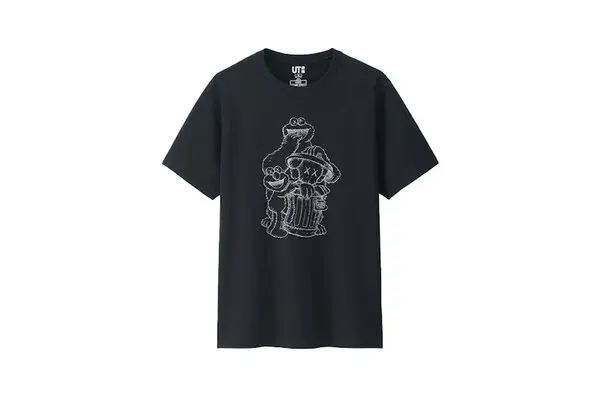 KAWS X Uniqlo X Sesame Street Companion Tee - Black