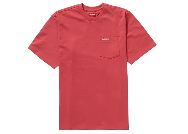 Supreme Short Sleeve Pocket Tee Shirt - Red