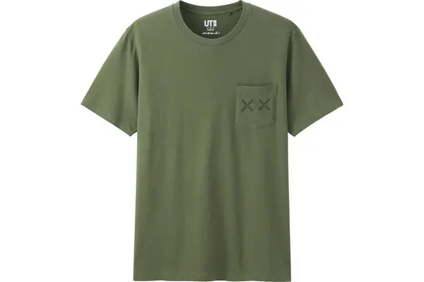 KAWS X Uniqlo Xx Pocket T-shirt - Olive