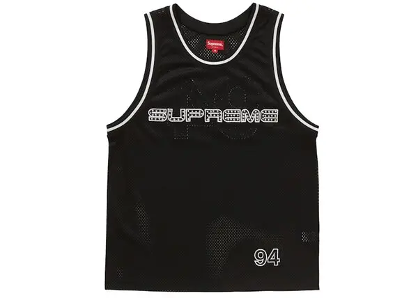 Supreme Rhinestone Basketball Jersey - Black