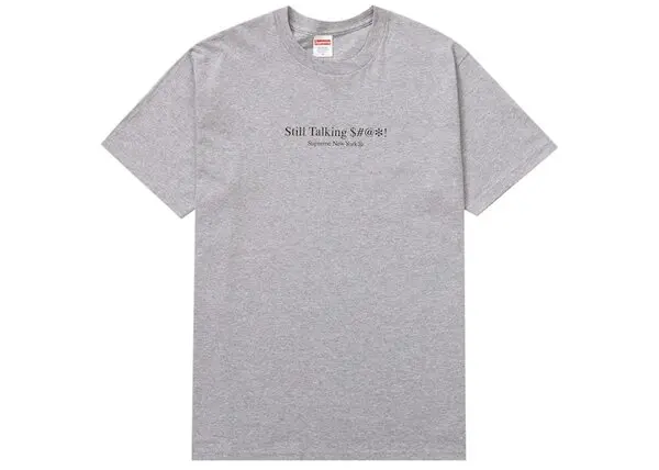 Supreme Still Talking Tee Shirt - Heather Grey
