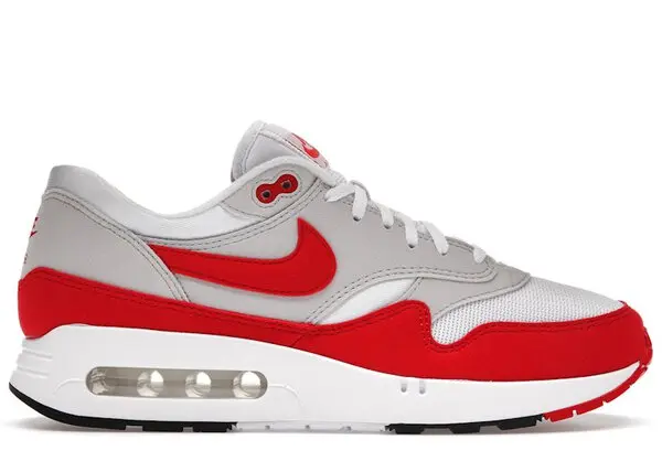 Nike Air Max 1 '86 Big Bubble Sport Red Sneakers - White/university Red/neutral Grey