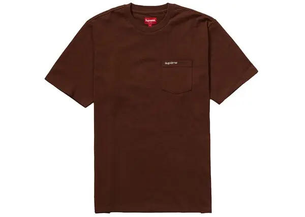 Supreme Short Sleeve Pocket Tee Shirt - Brown