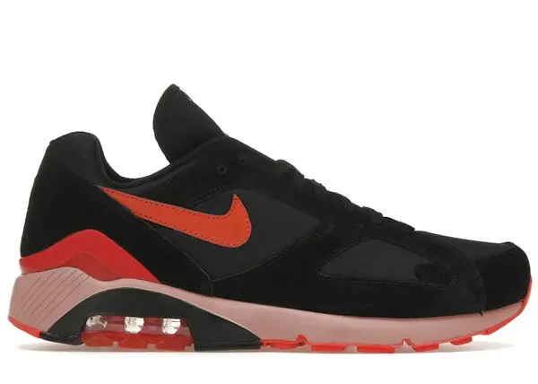 Nike Max 180 Fire Sneakers - Black/team Orange/university Red