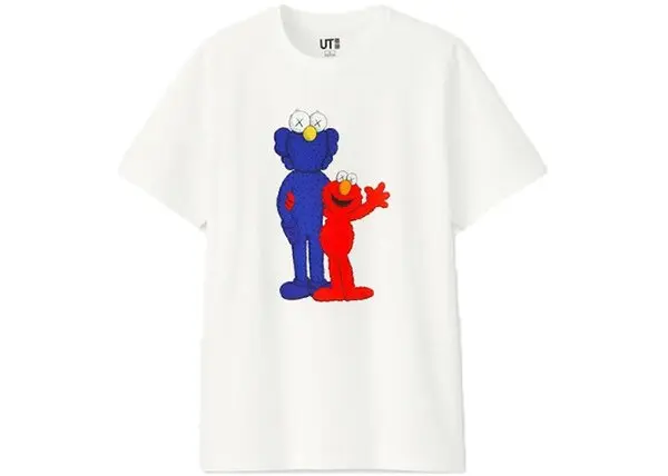 KAWS X Uniqlo X Sesame Street Bff Elmo Tee Shirt - White