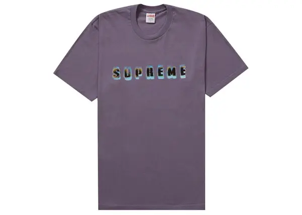 Supreme Stencil Tee Shirt - Dusty Purple