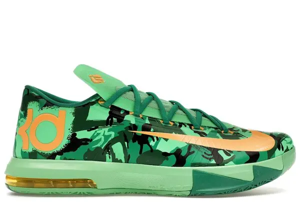 Nike Kd 6 Easter Sneakers - Light Lucid Green/atomic Mango