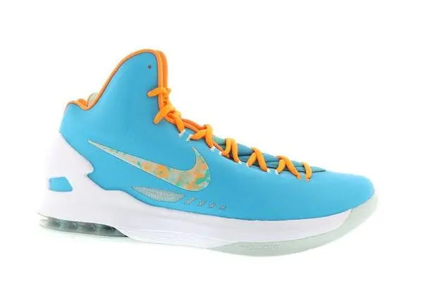 Nike Kd 5 Easter Sneakers - Turquoise Blue/bright Citrus/fiberglass