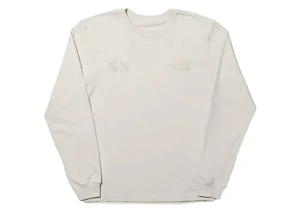 KAWS X The North Face Long Sleeve T-shirt - Moonlight Ivory
