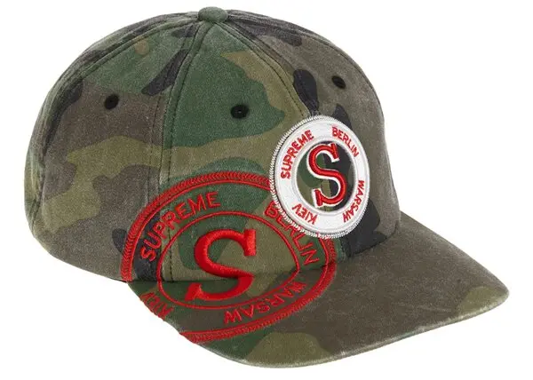 Supreme Stamp 6-panel Cap - Woodland Camo