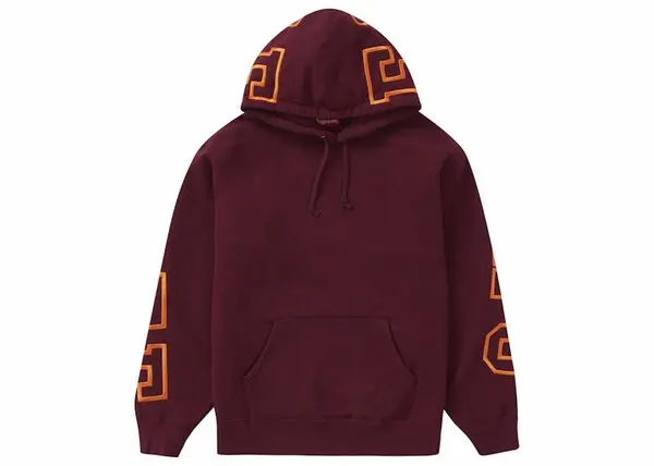 Supreme State Hooded Sweatshirt - Burgundy
