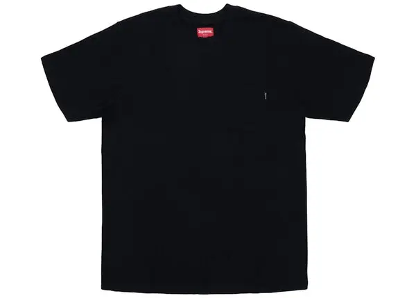 Supreme Short Sleeve Pocket Tee Shirt - Black