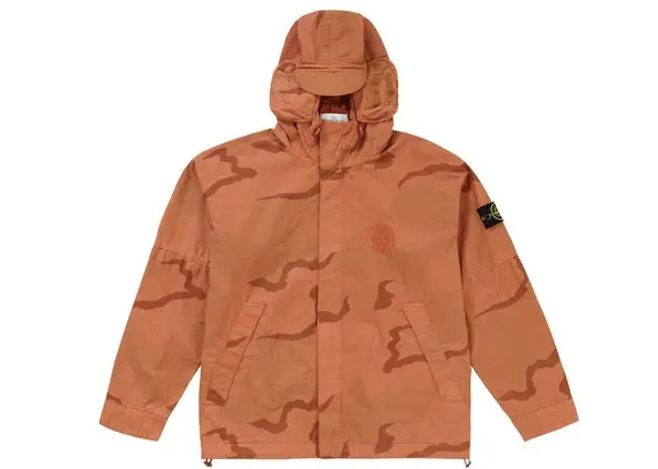 Supreme Stone Island Riot Mask Camo Jacket - Coral Camo
