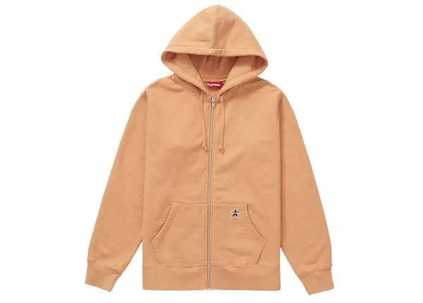 Supreme Star Zip Up Sweatshirt - Pale Orange