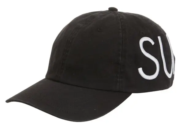 Supreme Spread 6-panel Cap - Black