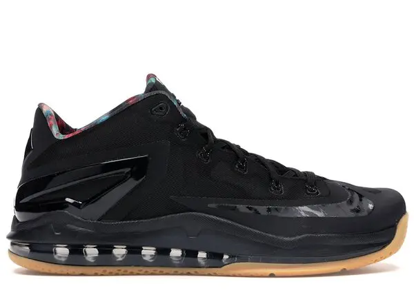 Nike Lebron 11 Low Gum Sneakers - Black/hyper Crimson/hyper Cobalt Blue