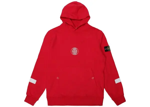 Supreme Stone Island Hooded Sweatshirt - Magenta