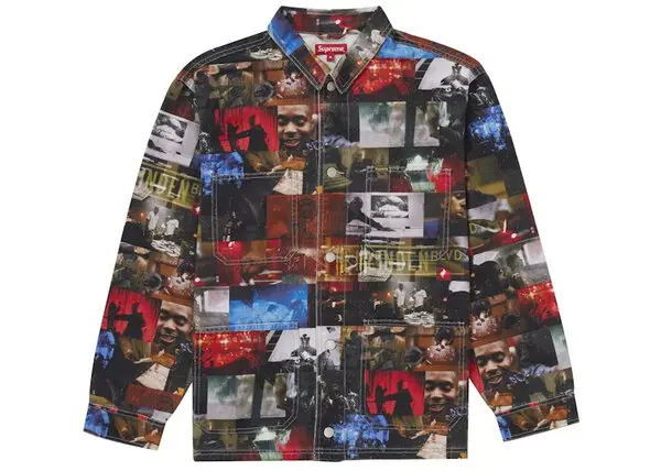Supreme Nas And Dmx Collage Denim Chore Coat