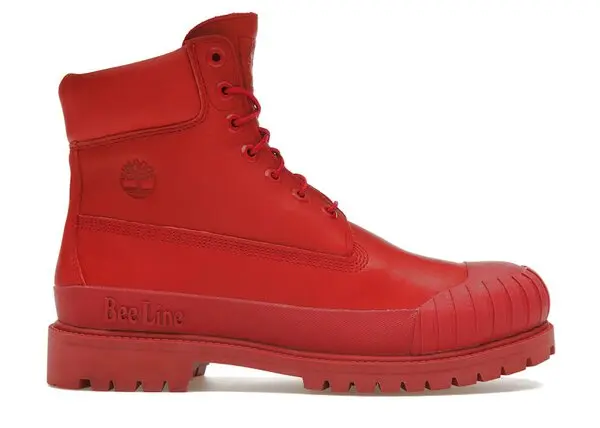 Timberland 6" Premium Bee Line Rubber Toe Wp Boots - Red Nubuck