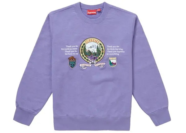 Supreme Crewneck Sweatshirt - Light Violet