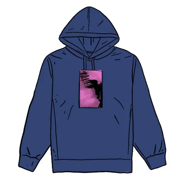 Supreme My Bloody Valentine Hooded Sweatshirt - Washed Navy Blue