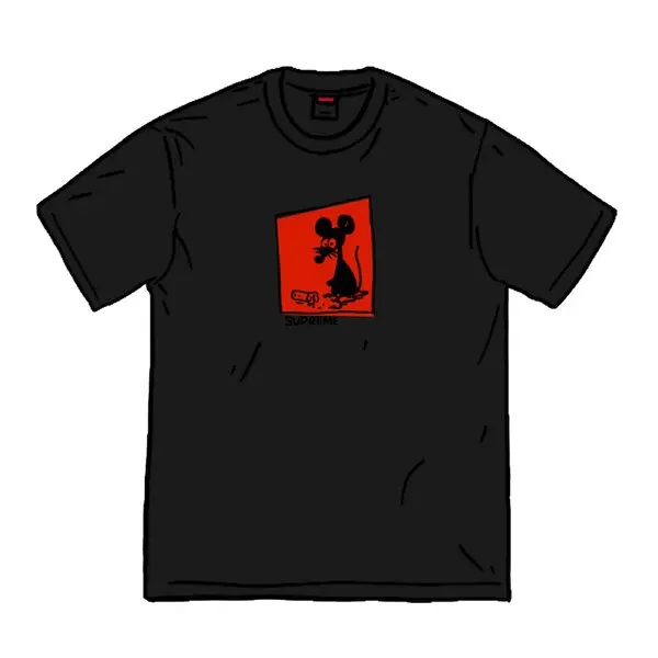 Supreme Mouse Tee Shirt - Black