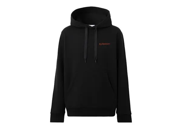 Burberry Topstitched Monogram Oversized Hoodie - Black