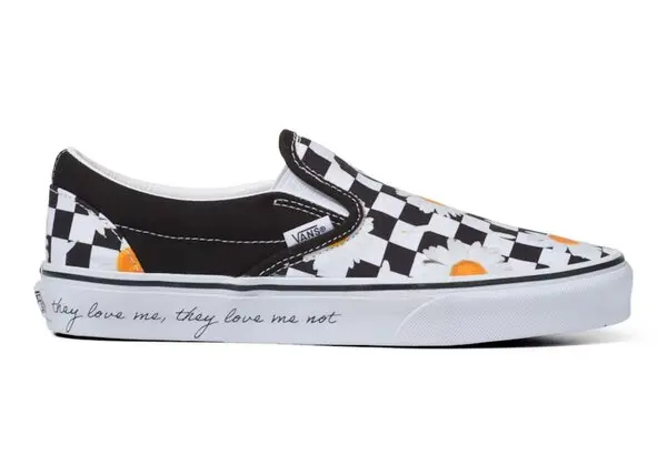 VANS Classic Slip-on Sneakers - White/black/floral