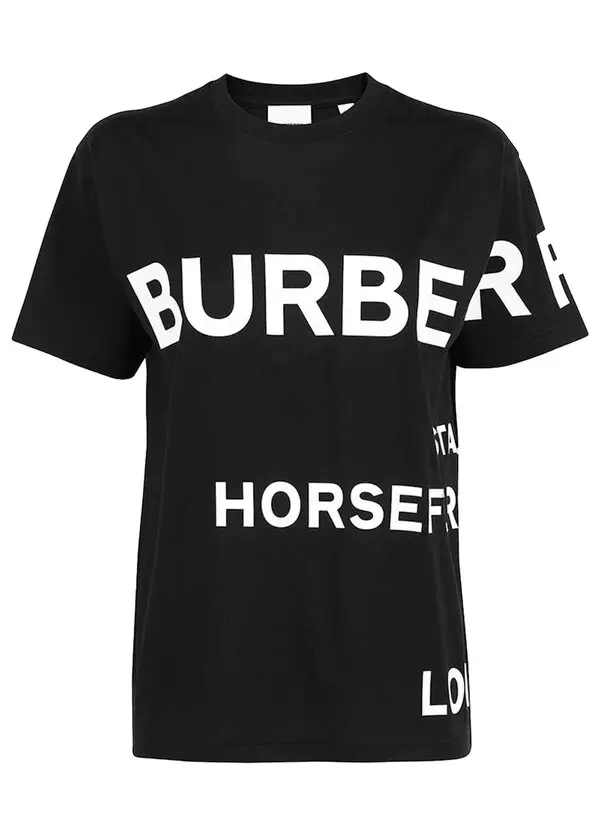 Burberry Horseferry Print Oversized T-shirt - Black/white