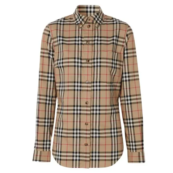 Burberry Classic Check Button Down Shirt - Vintage Check