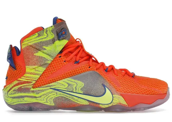 Nike Lebron Six Meridians Sneakers - Hyper Crimson/volt/metallic Cool Grey