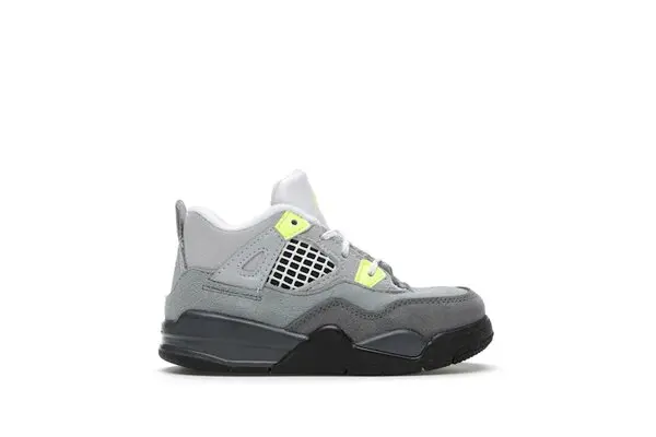 JORDAN 4 Retro Se 95 Neon Sneakers - Cool Grey/volt/wolf Grey