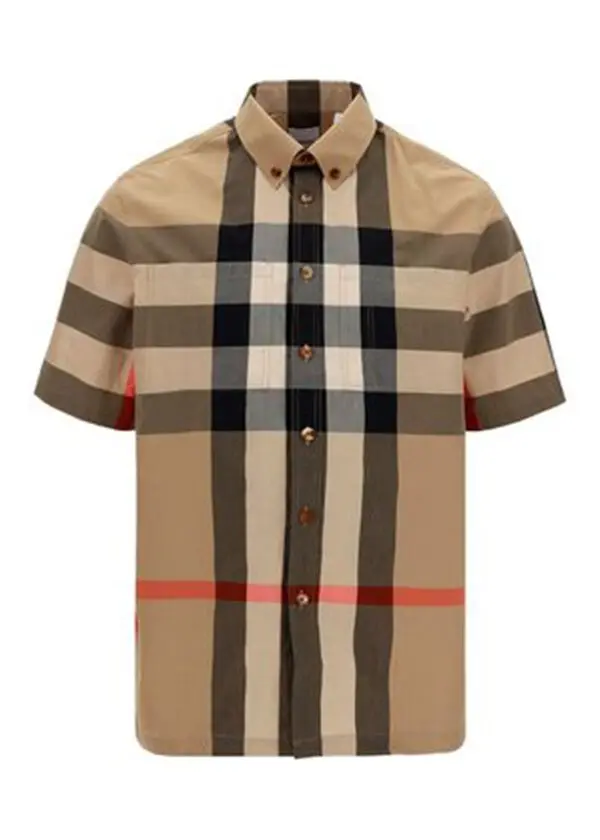 Burberry Thames Large Check Short Sleeve Shirt