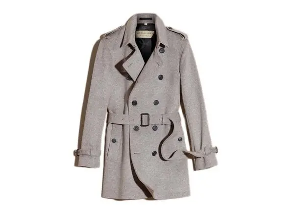 Burberry Wool Cashmere Trench Coat - Grey