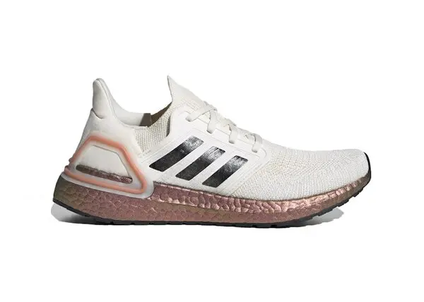 Adidas Ultraboost 20 Sneakers - Chalk White/core Black/signal Coral
